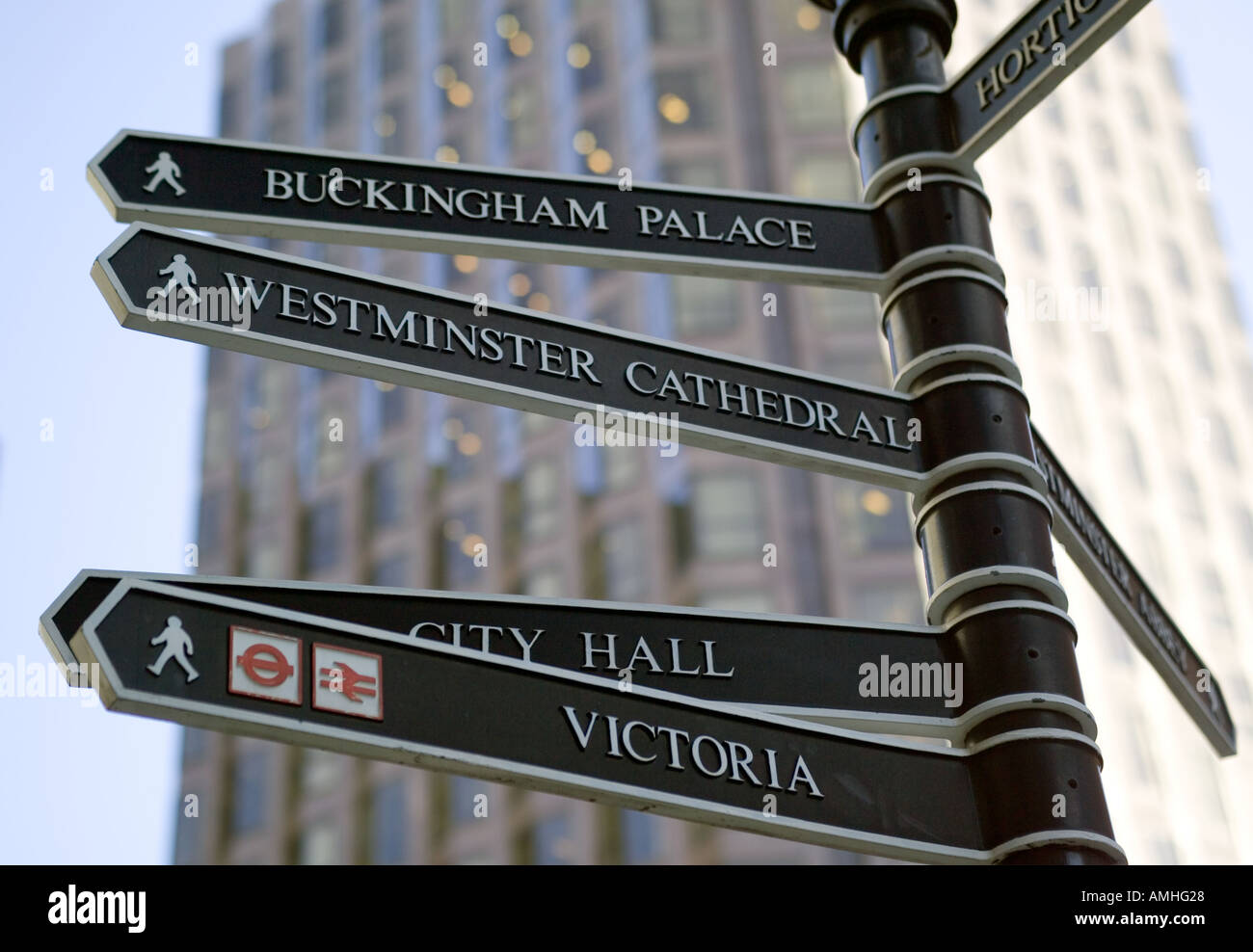 London Tourist sign post Stock Photo - Alamy