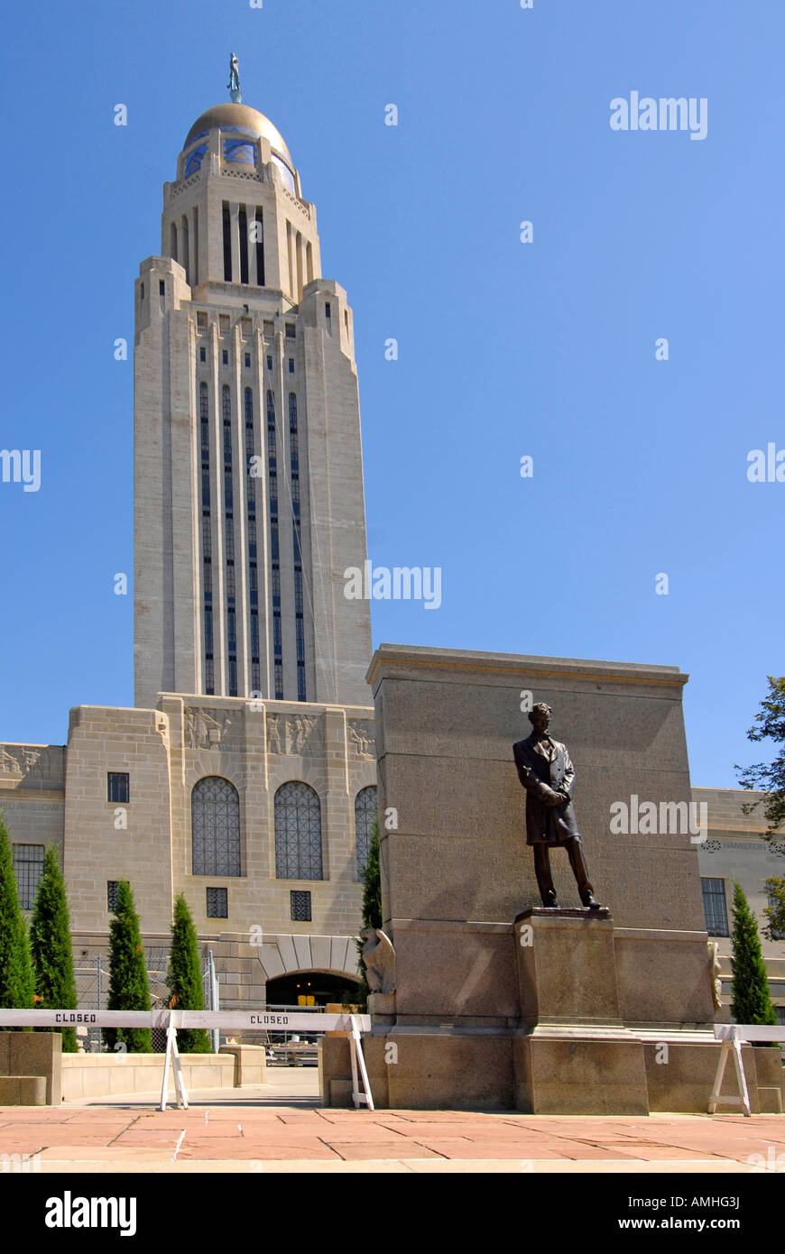 Lincoln Statue Nebraska State Capitol Stock Photos & Lincoln Statue ...