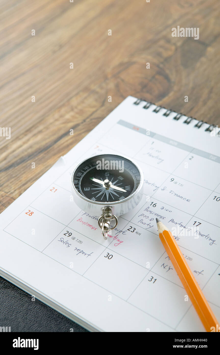 Compass calendar hi-res stock photography and images - Alamy