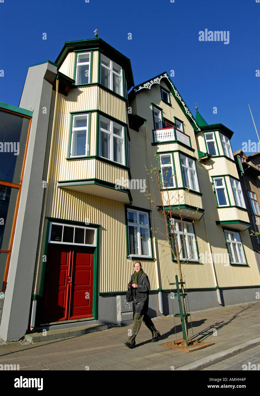 Traditional architecture of Iceland Reykjavik Iceland Stock Photo - Alamy