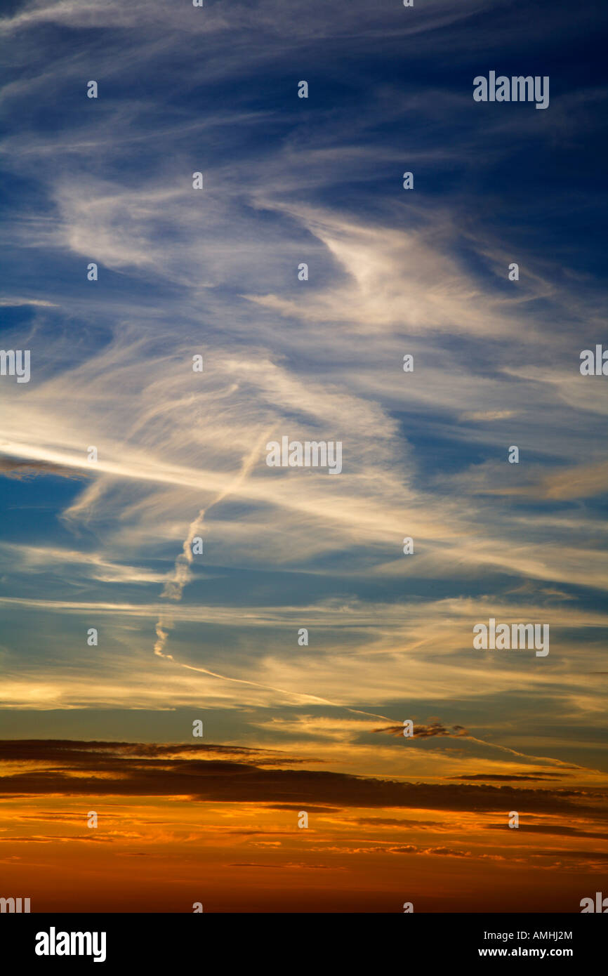 Sunset Sky Whitby North Yorkshire England Stock Photo - Alamy