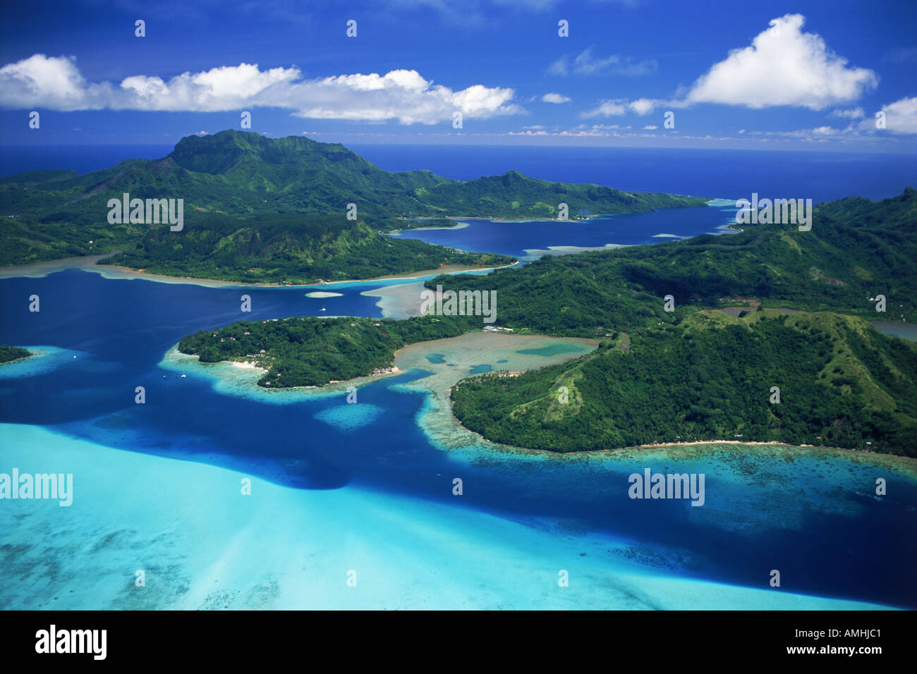 Aerial view of Raiatea Island in French Polynesia Stock Photo - Alamy