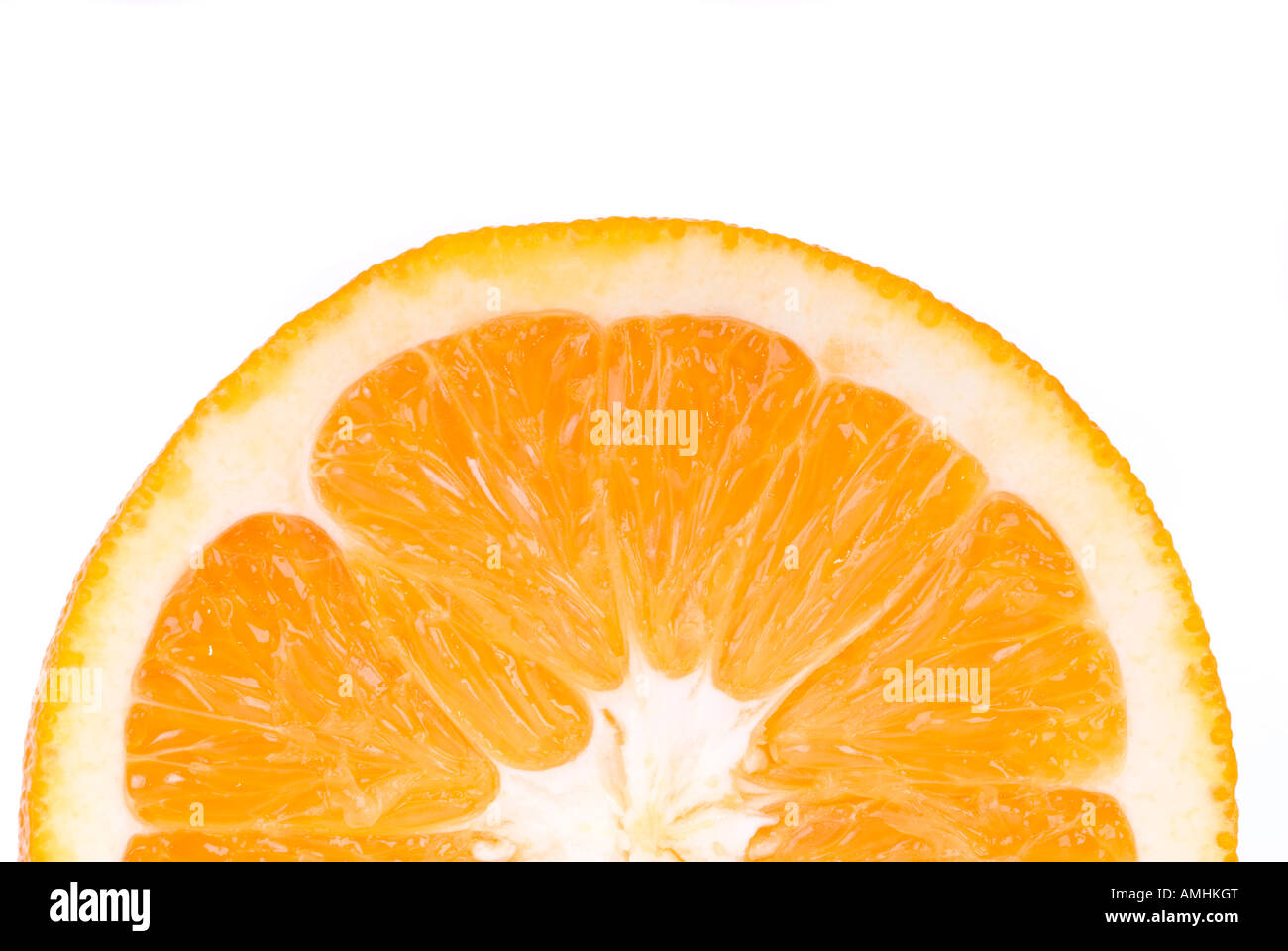 half fresh orange slice Stock Photo - Alamy