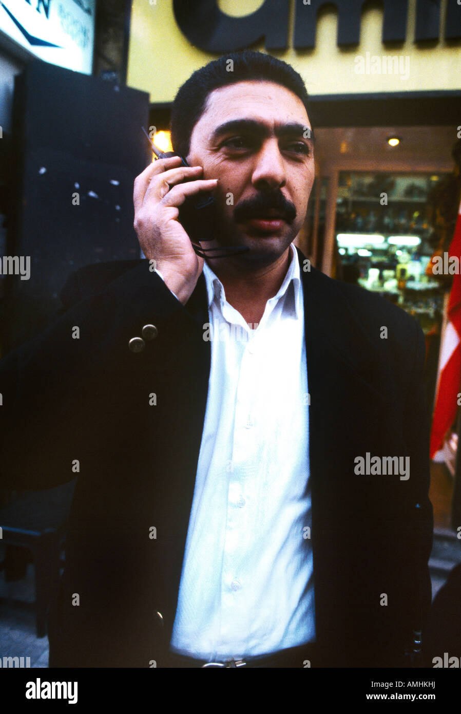 Beirut Lebanon Man Using Mobile Phone Stock Photo - Alamy
