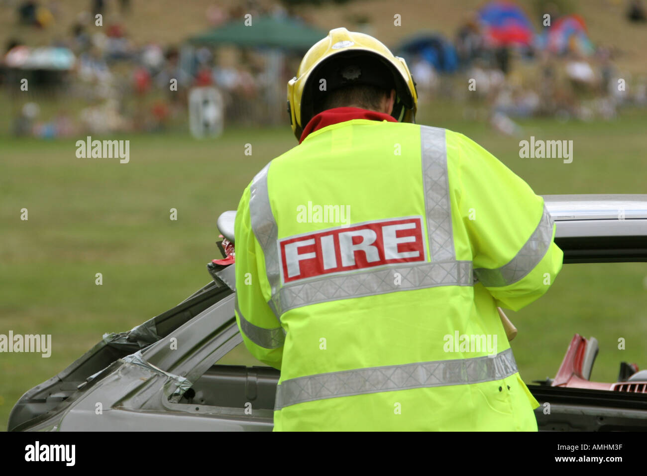 Firemen at an event in England UK 2005 Stock Photo - Alamy