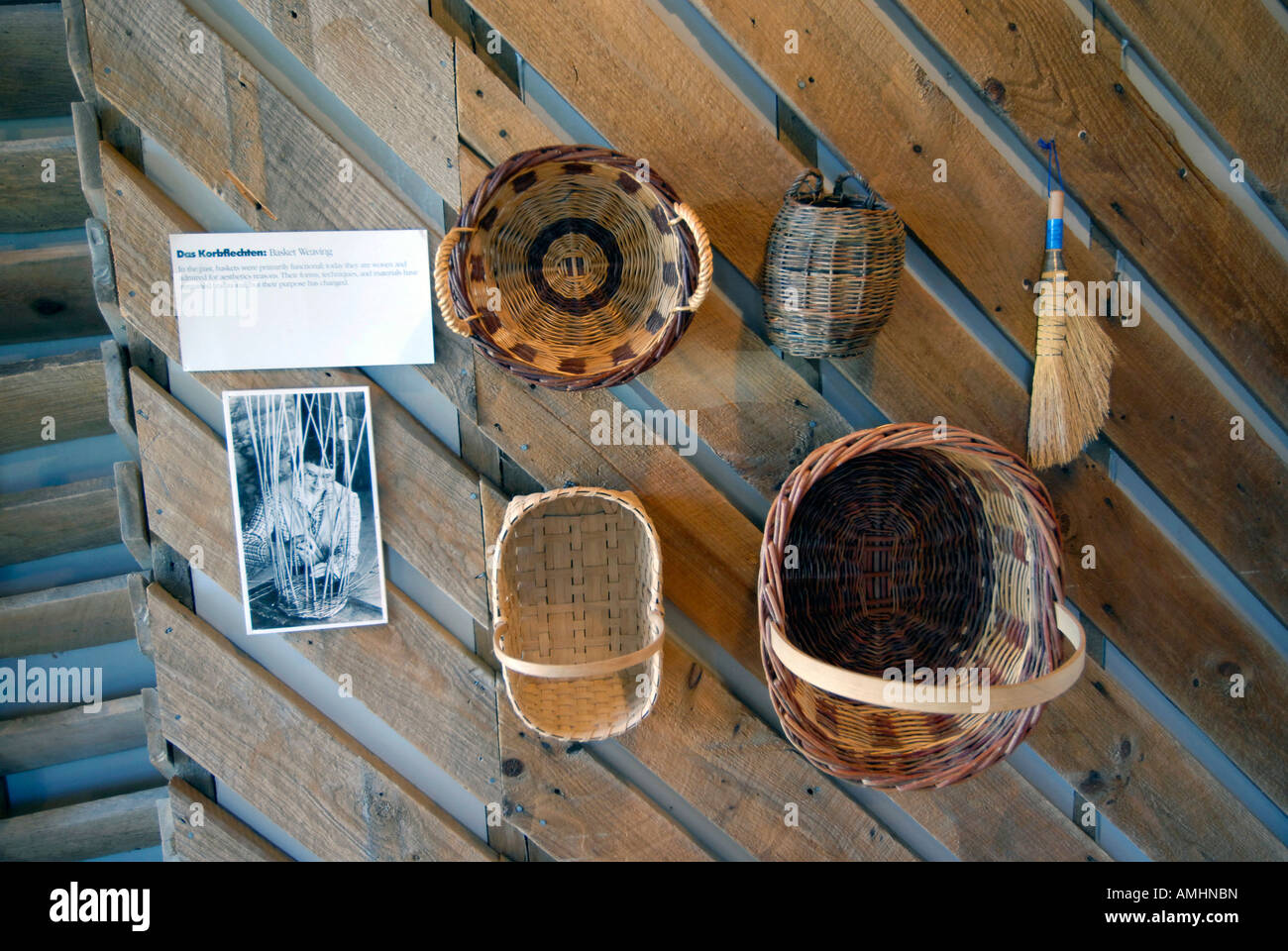 Hand made basket weaving at the Historic Amana Colonies Iowa IA Stock ...