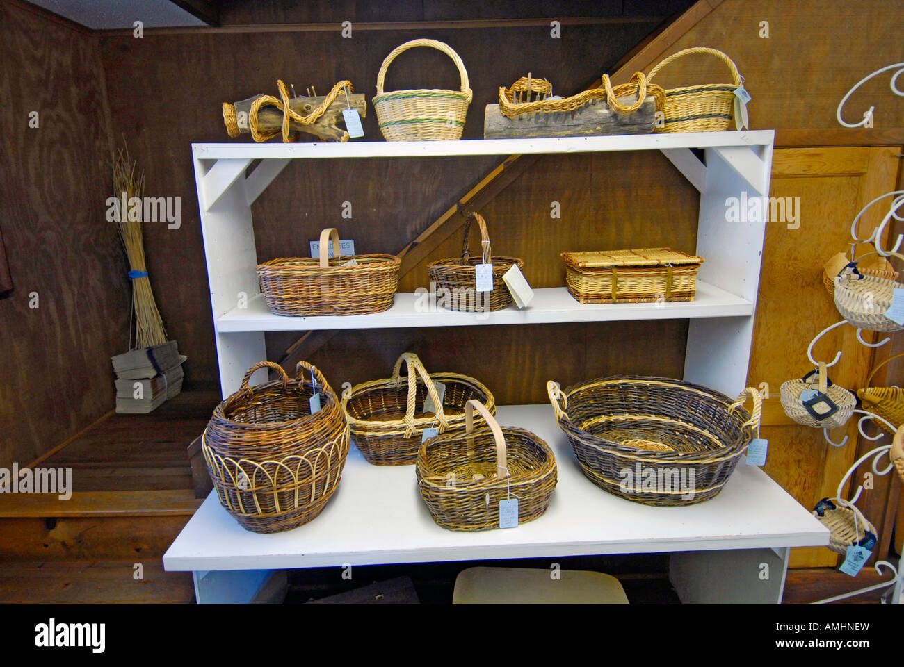 Hand made basket weaving at the Historic Amana Colonies Iowa IA Stock ...
