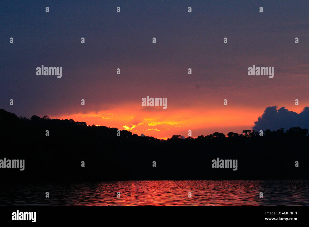 Panama, Panama Canal, sunset Stock Photo - Alamy