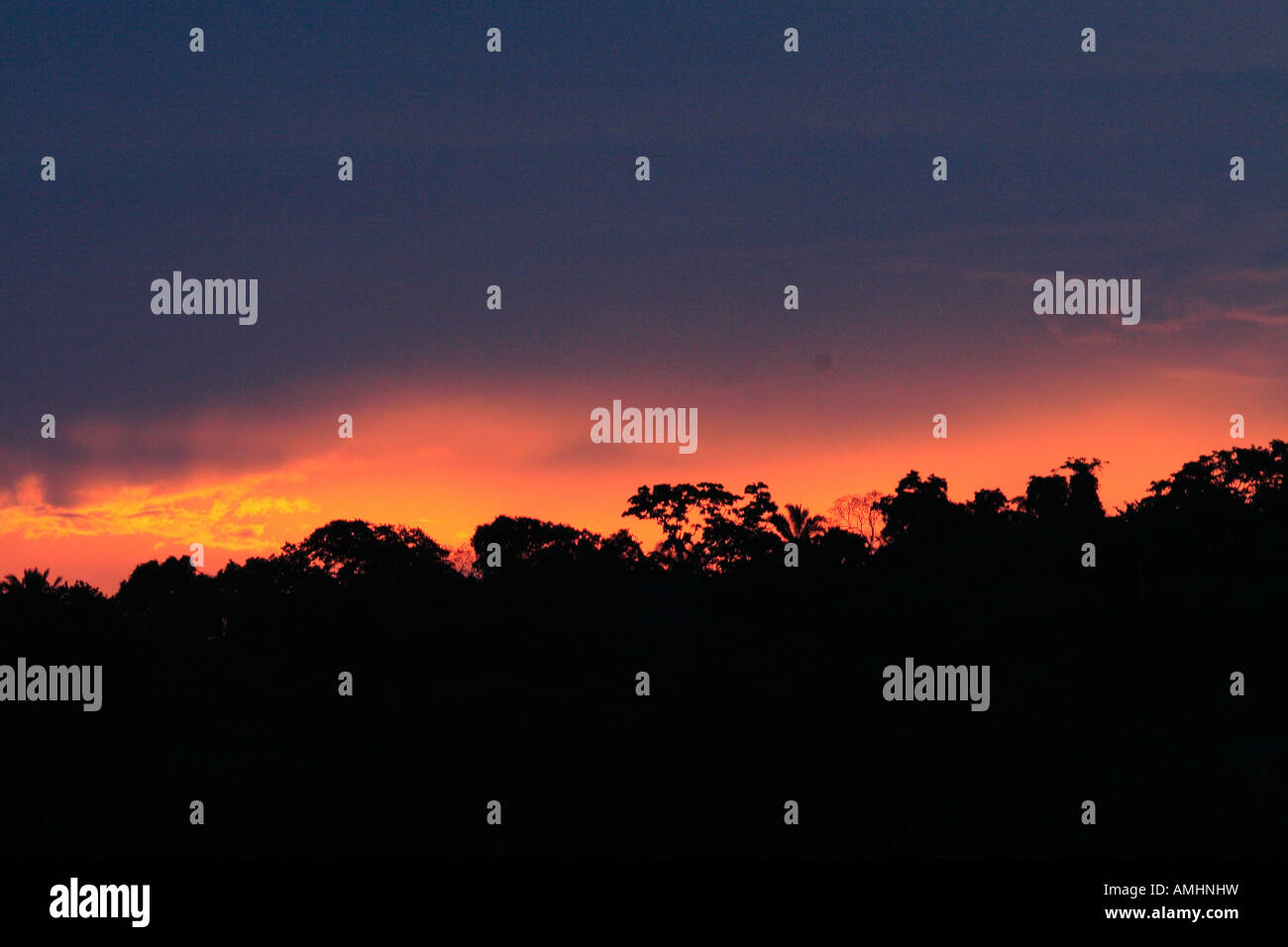 Panama, Panama Canal, sunset Stock Photo - Alamy