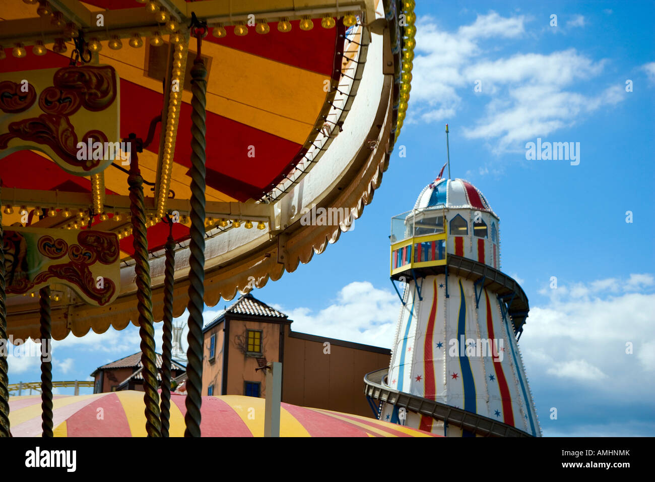 Fun fair rides at Brighton Pier Brighton England UK Stock Photo - Alamy