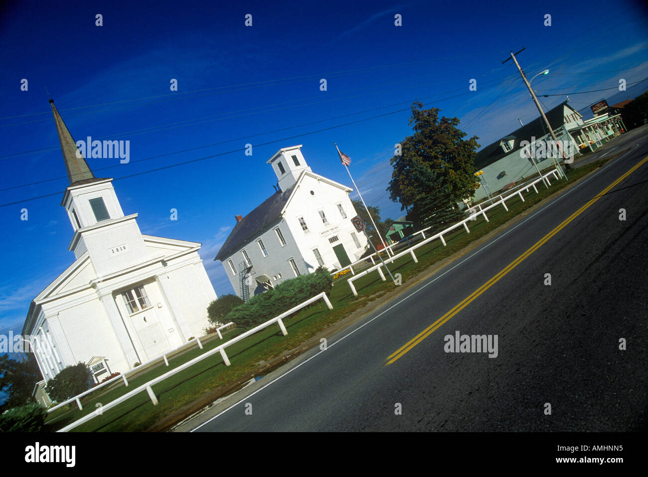 Churches in Addison VT along Scenic Route 22A Stock Photo - Alamy
