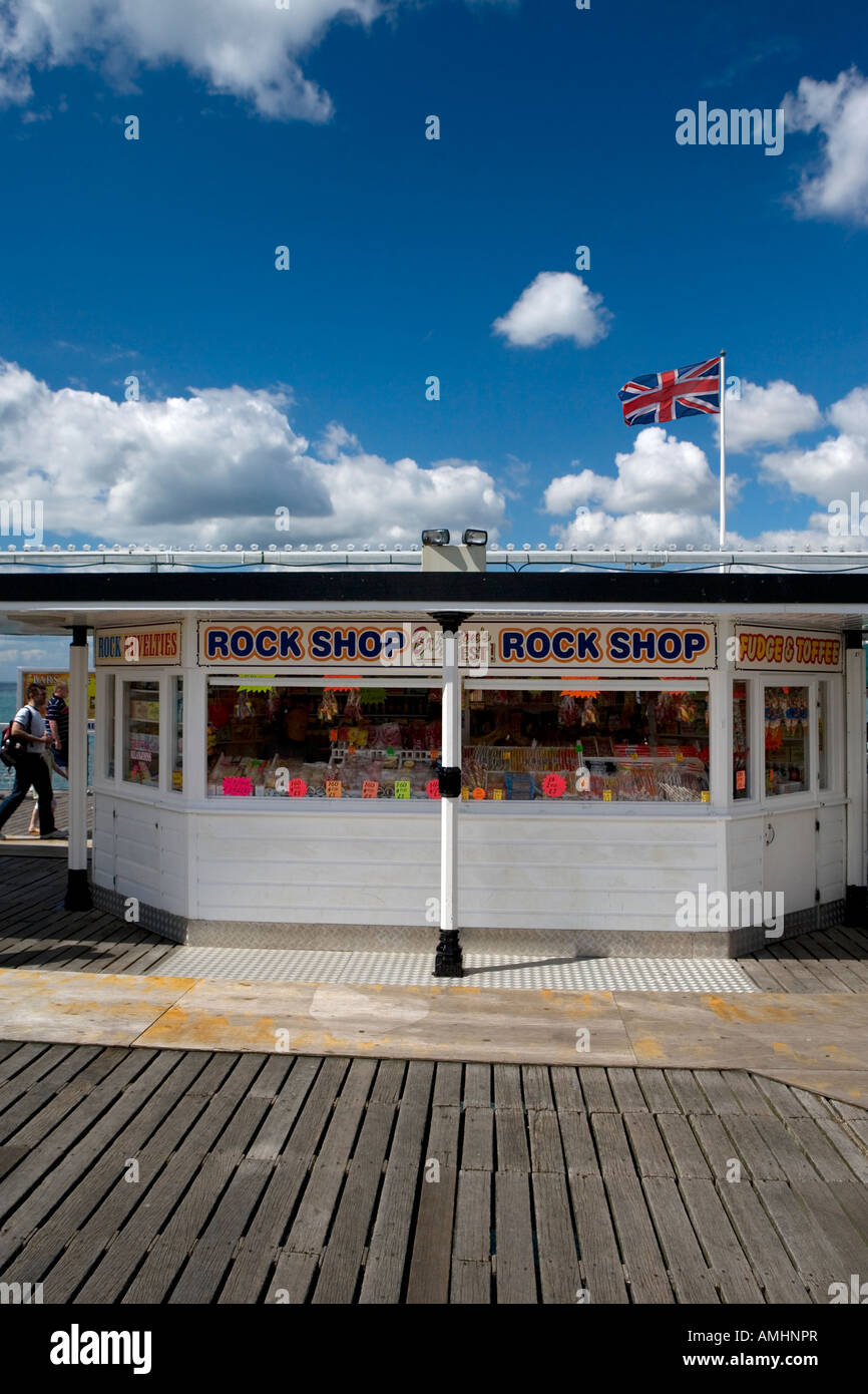 The rock shop on Brighton Pier Brighton East Sussex England UK Stock ...