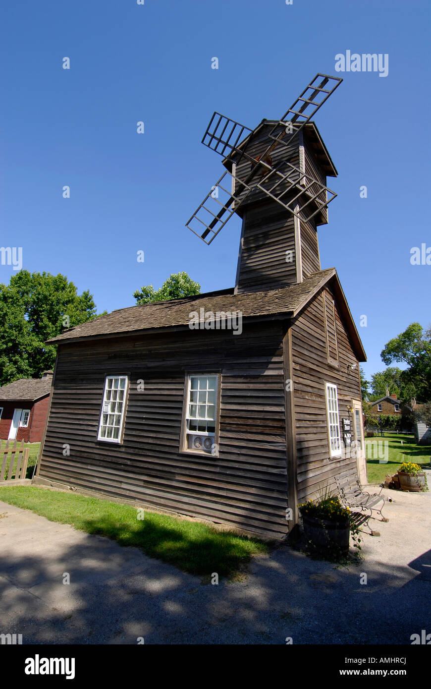Windmill at the Historic Amana Colonies Iowa IA Stock Photo - Alamy