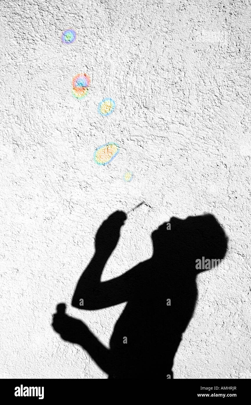 shadow blowing soap bubbles Stock Photo - Alamy