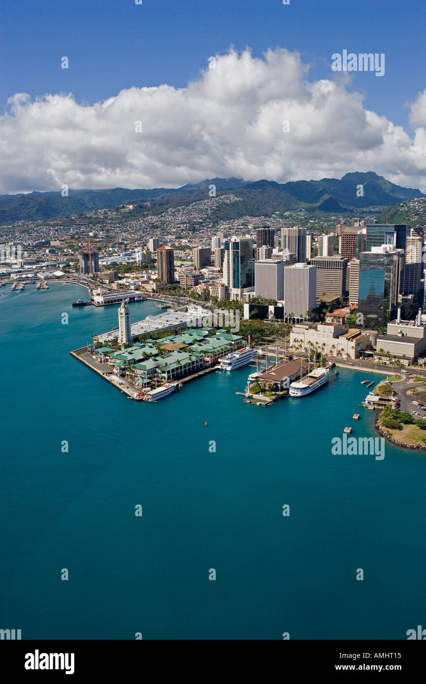 Aloha Tower Downtown Honolulu Oahu Hawaii Stock Photo - Alamy