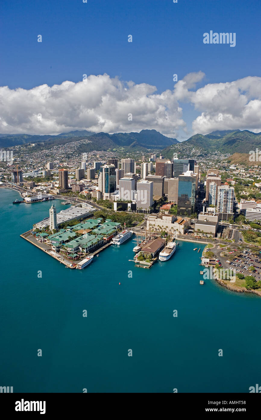 Aerial honolulu aloha tower hi-res stock photography and images - Alamy