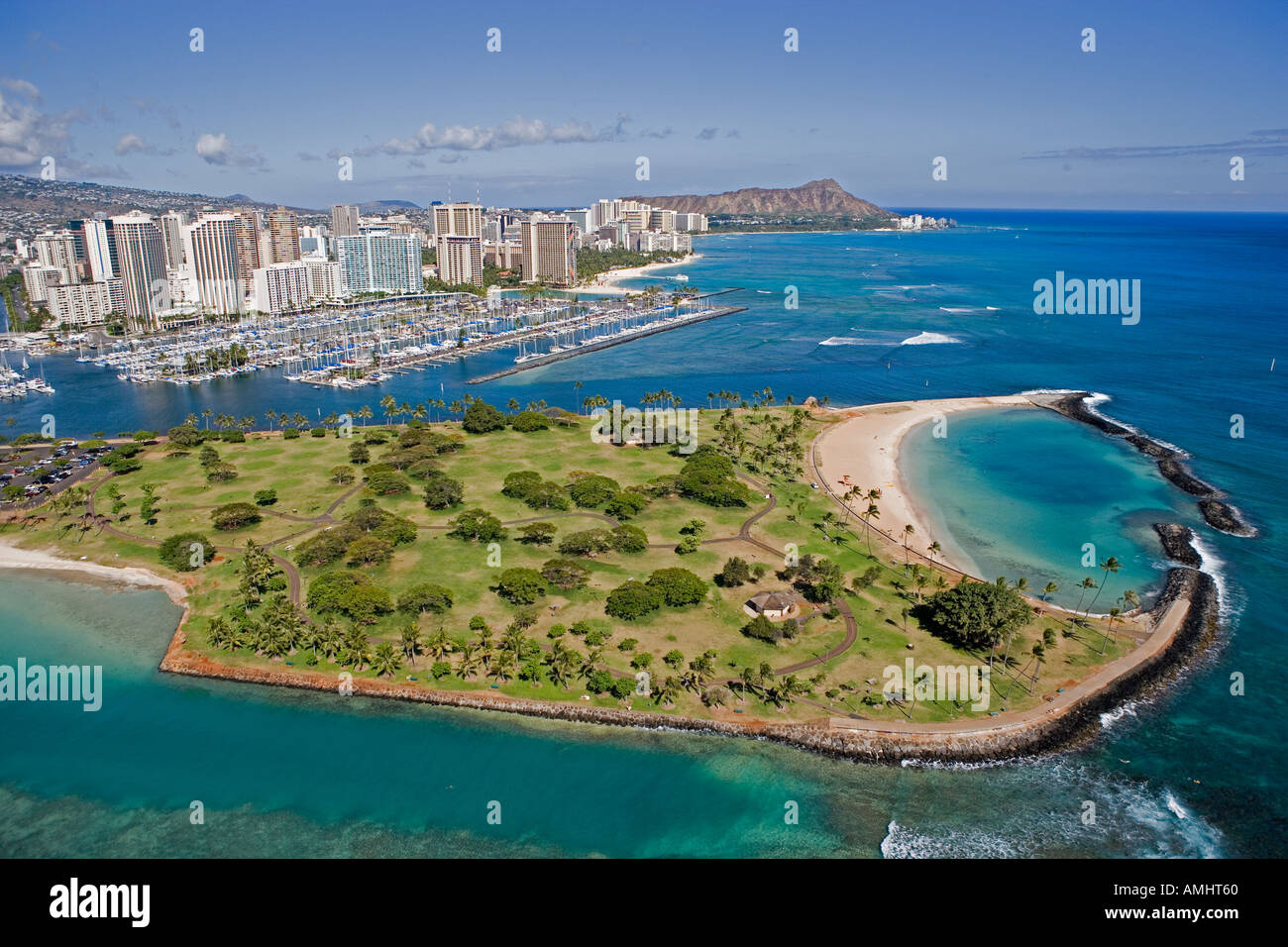 Ala Moana Beach Park Waikiki Oahu Hawaii Stock Photo - Alamy