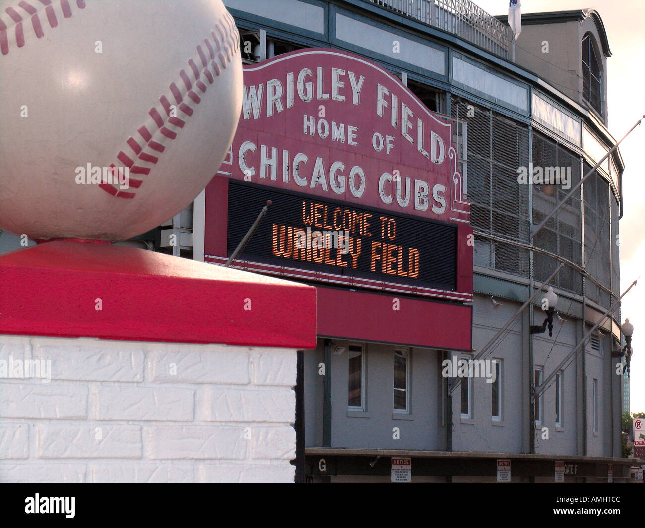 Wrigley Field home of Chicago Cubs Illinois USA Stock Photo - Alamy