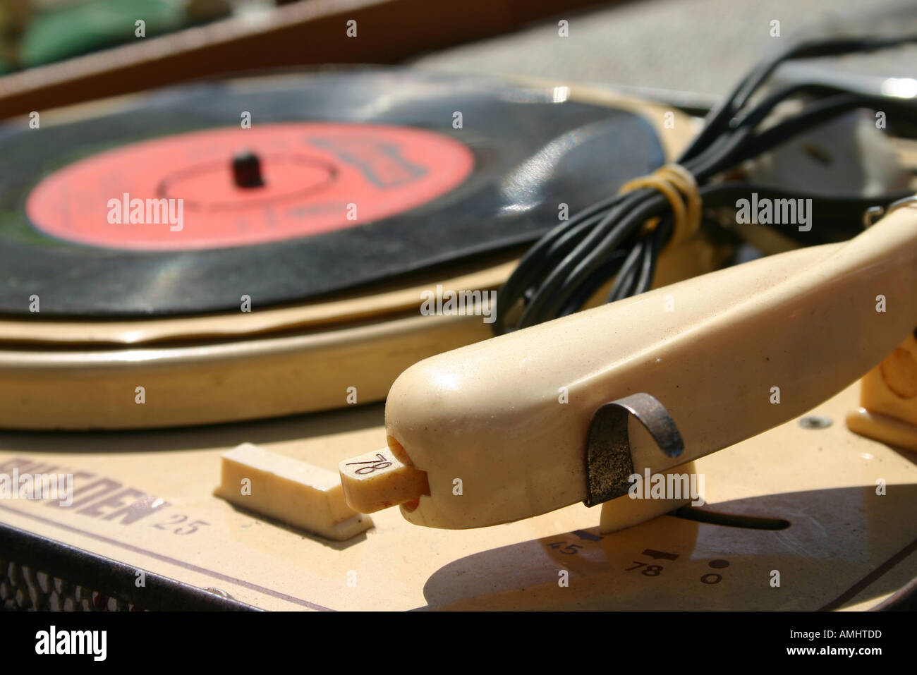 Old Vinyl record player Stock Photo - Alamy