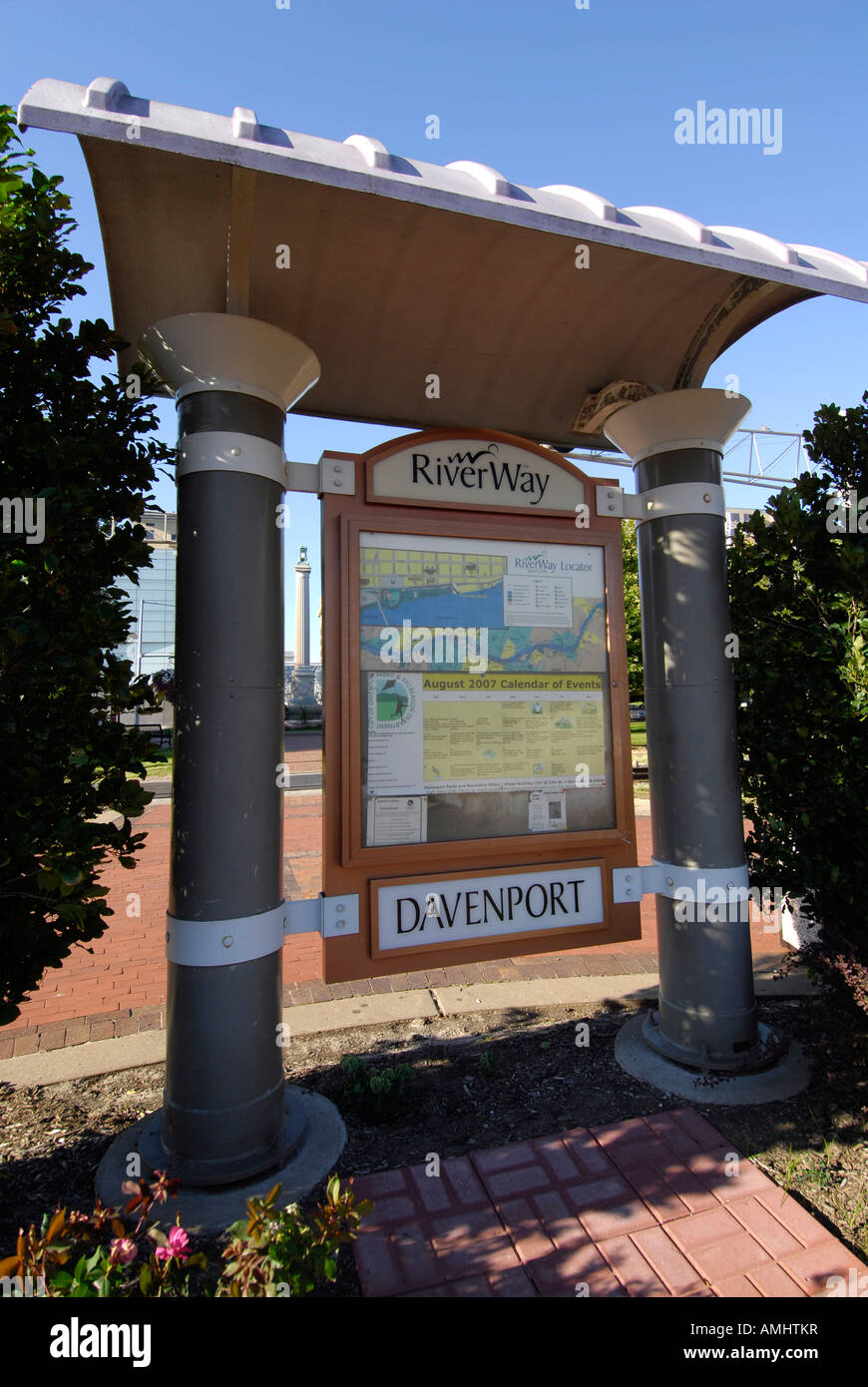 Davenport Iowa IA sign Stock Photo - Alamy