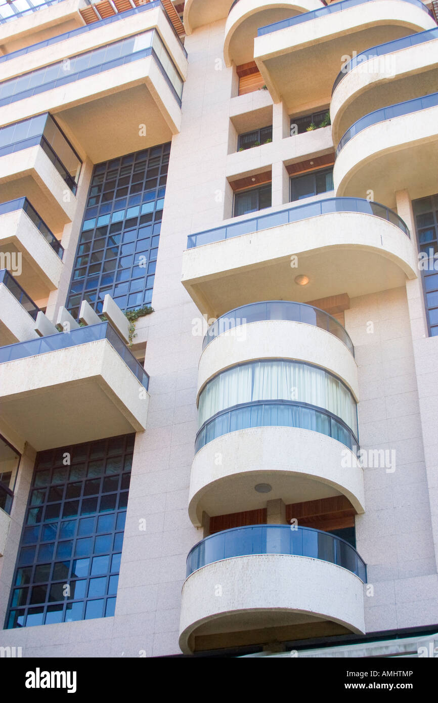 Windows and balconies of a modern building in Beirut Lebanon Stock ...