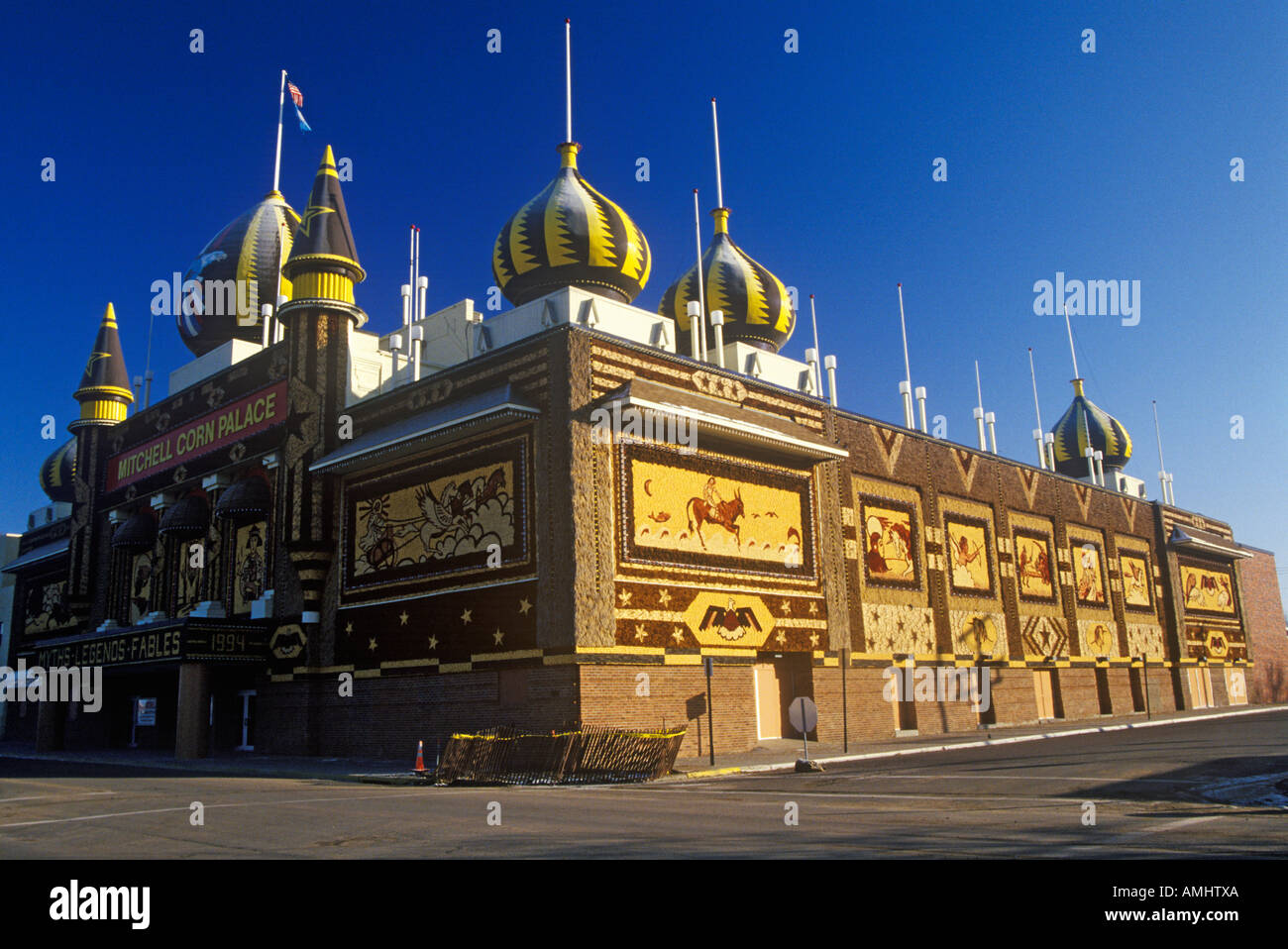Exterior of Corn Palace roadside attraction in West Mitchell SD Stock ...
