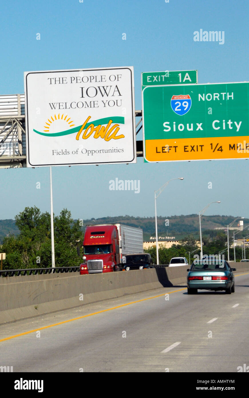 Nebraska american interstate highway road hi-res stock photography and ...