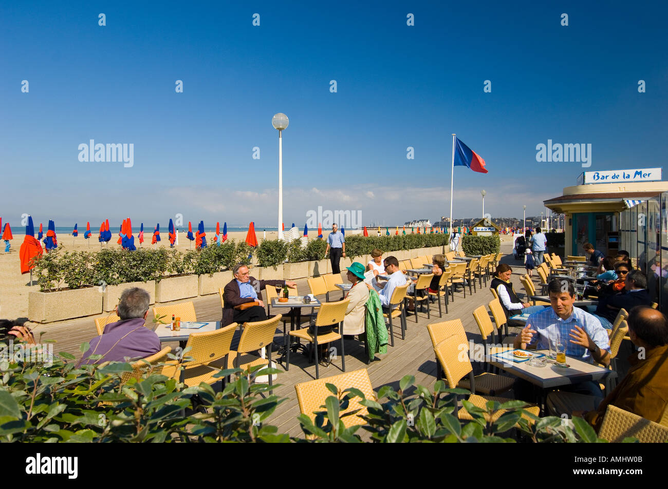 Beach bar at Deauville in Normandy France Stock Photo - Alamy