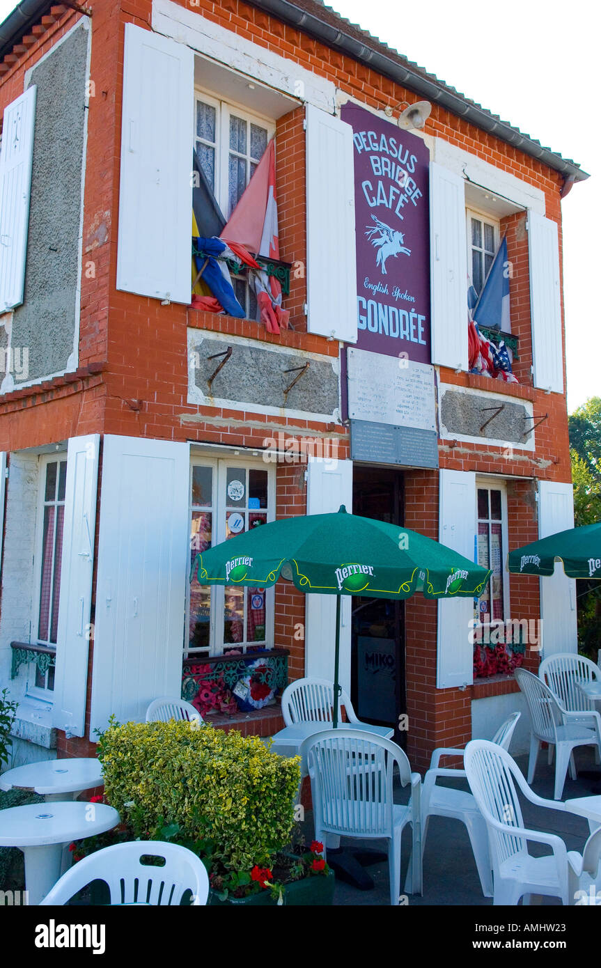 Pegasus Bridge Cafe Benouville Normandy France Stock Photo - Alamy