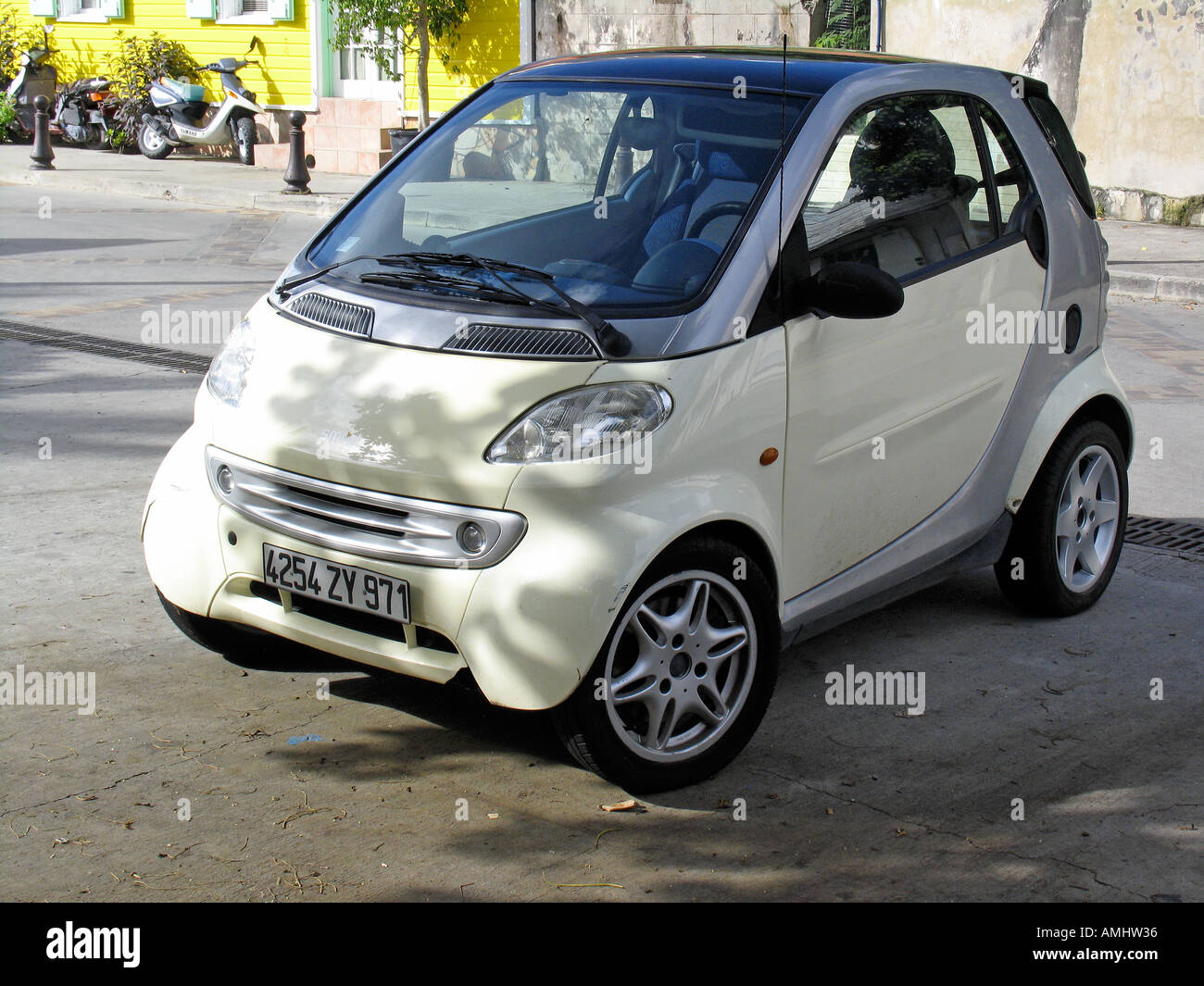 Smart Cars are popular on island of St Barts Stock Photo - Alamy