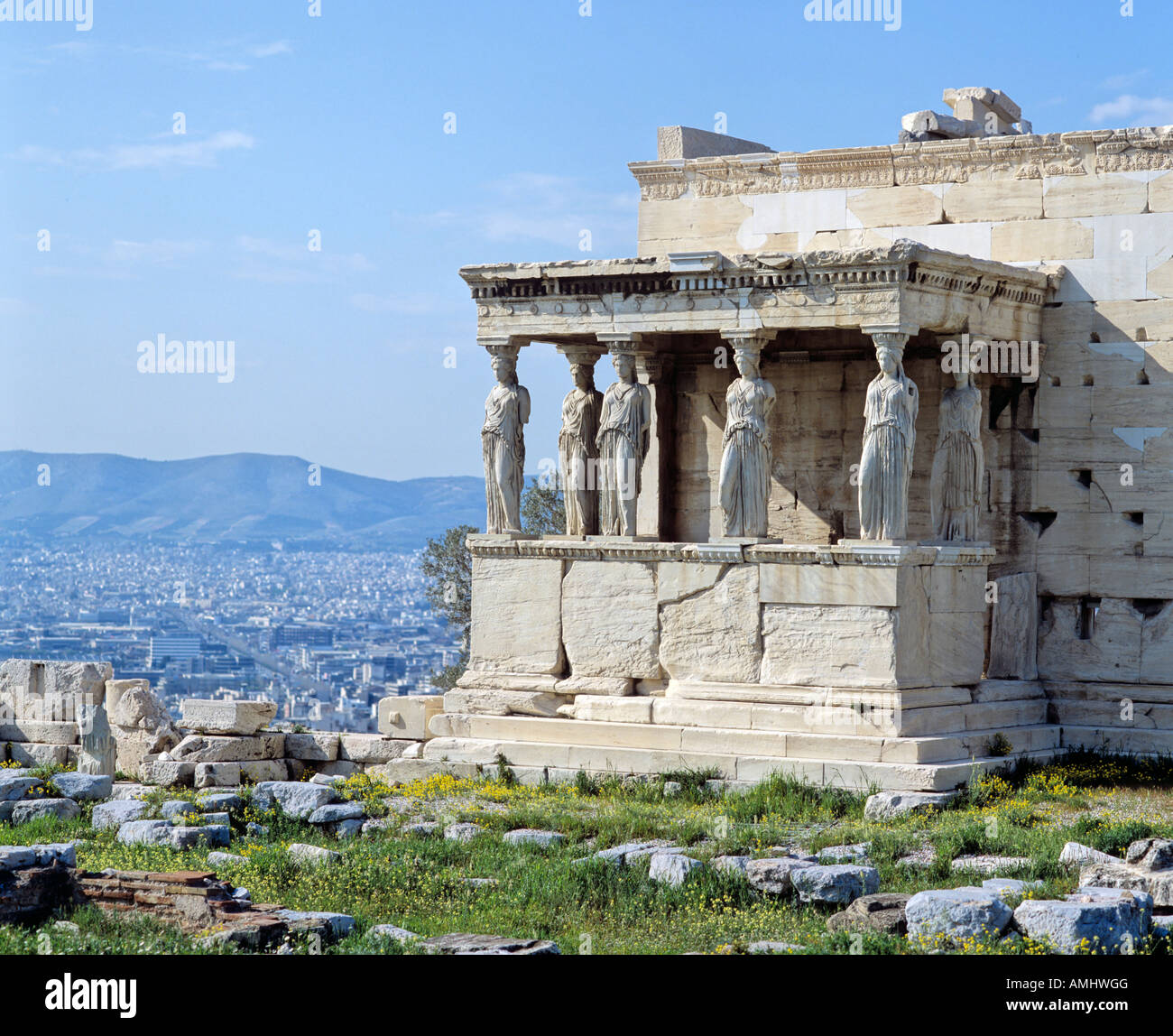 Caryatids at the Erechteion, Acropolis, Athens, Greece Stock Photo - Alamy