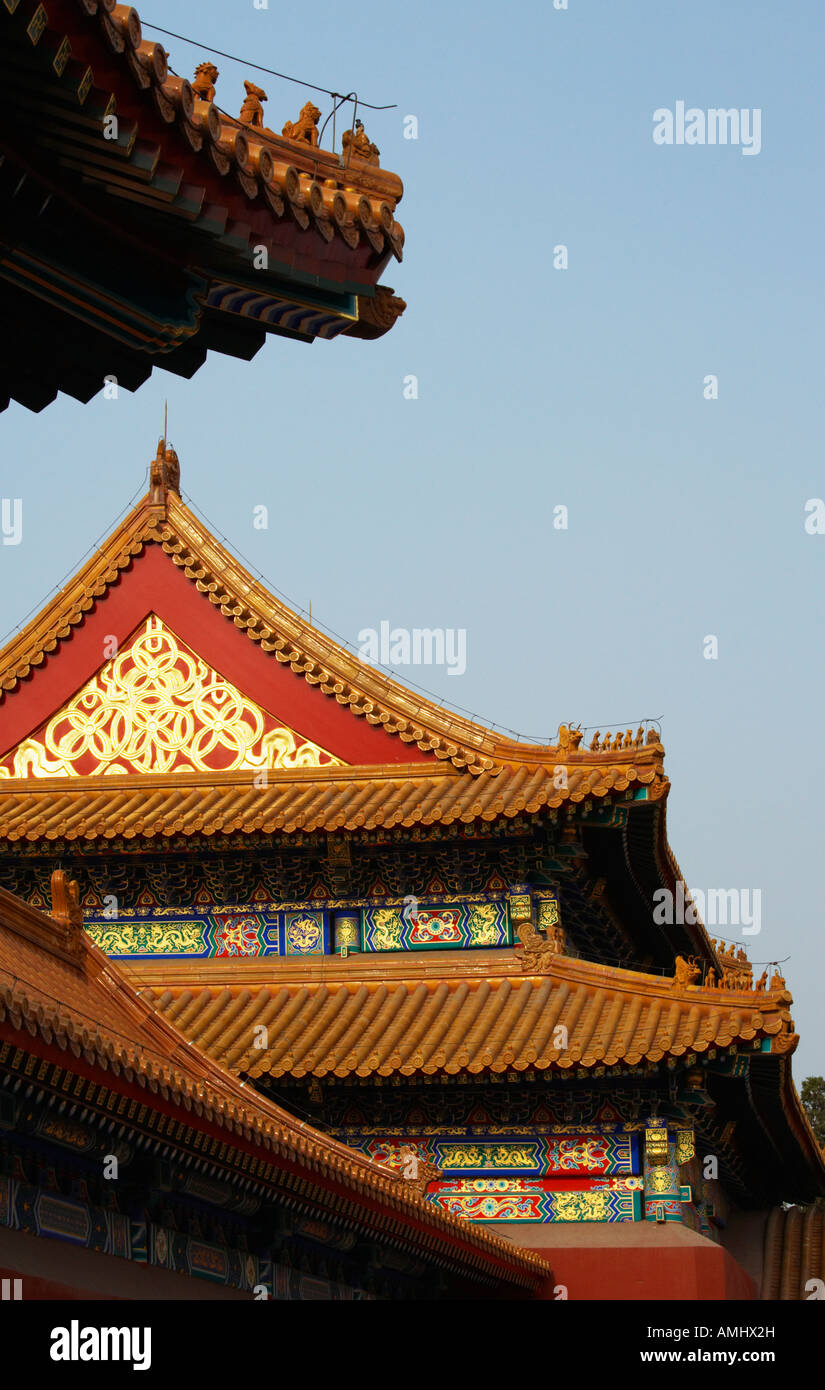 Traditional buildings inside the Forbidden City Beijing China Stock ...