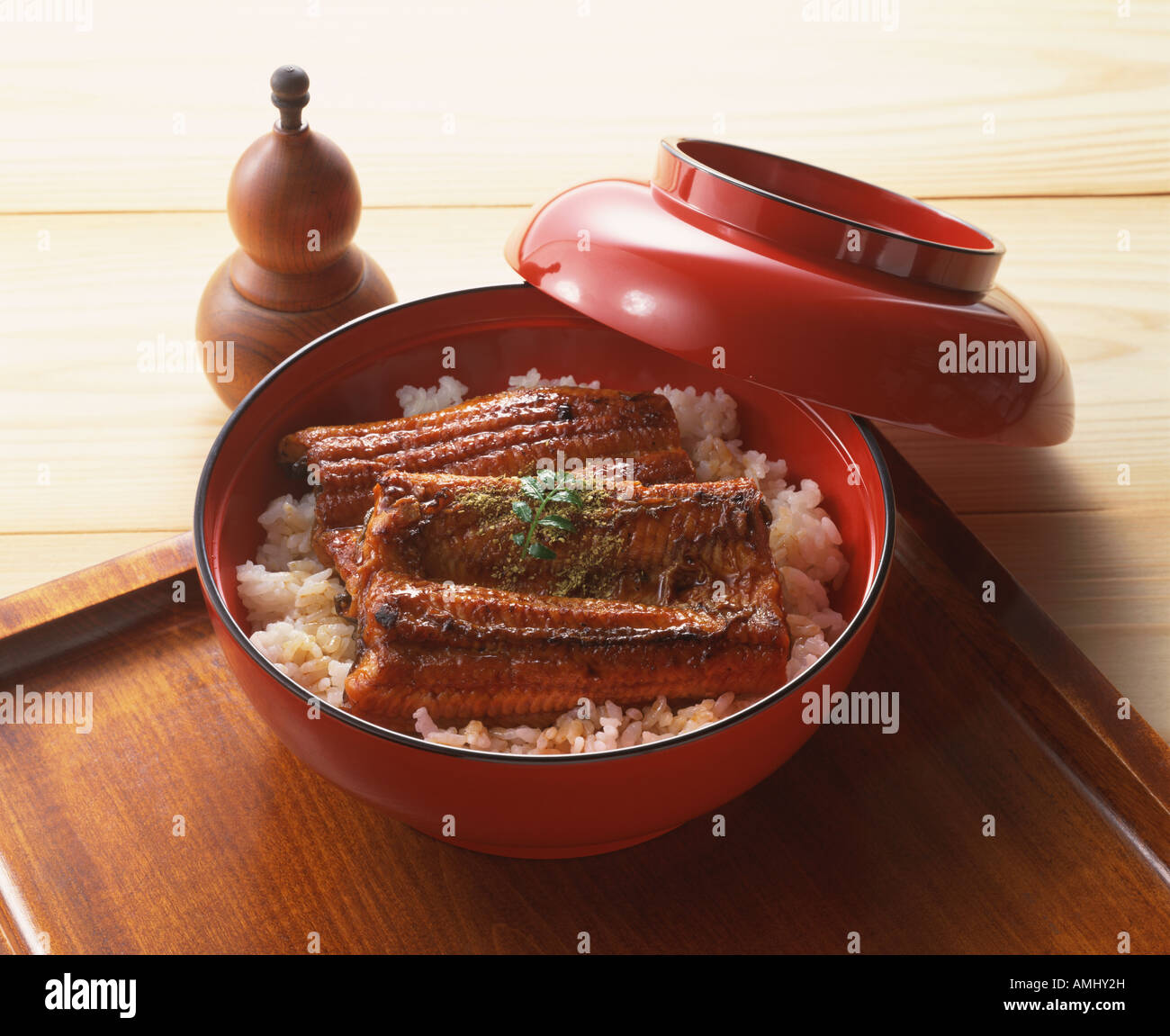 Steamed rice with grilled eel Stock Photo - Alamy