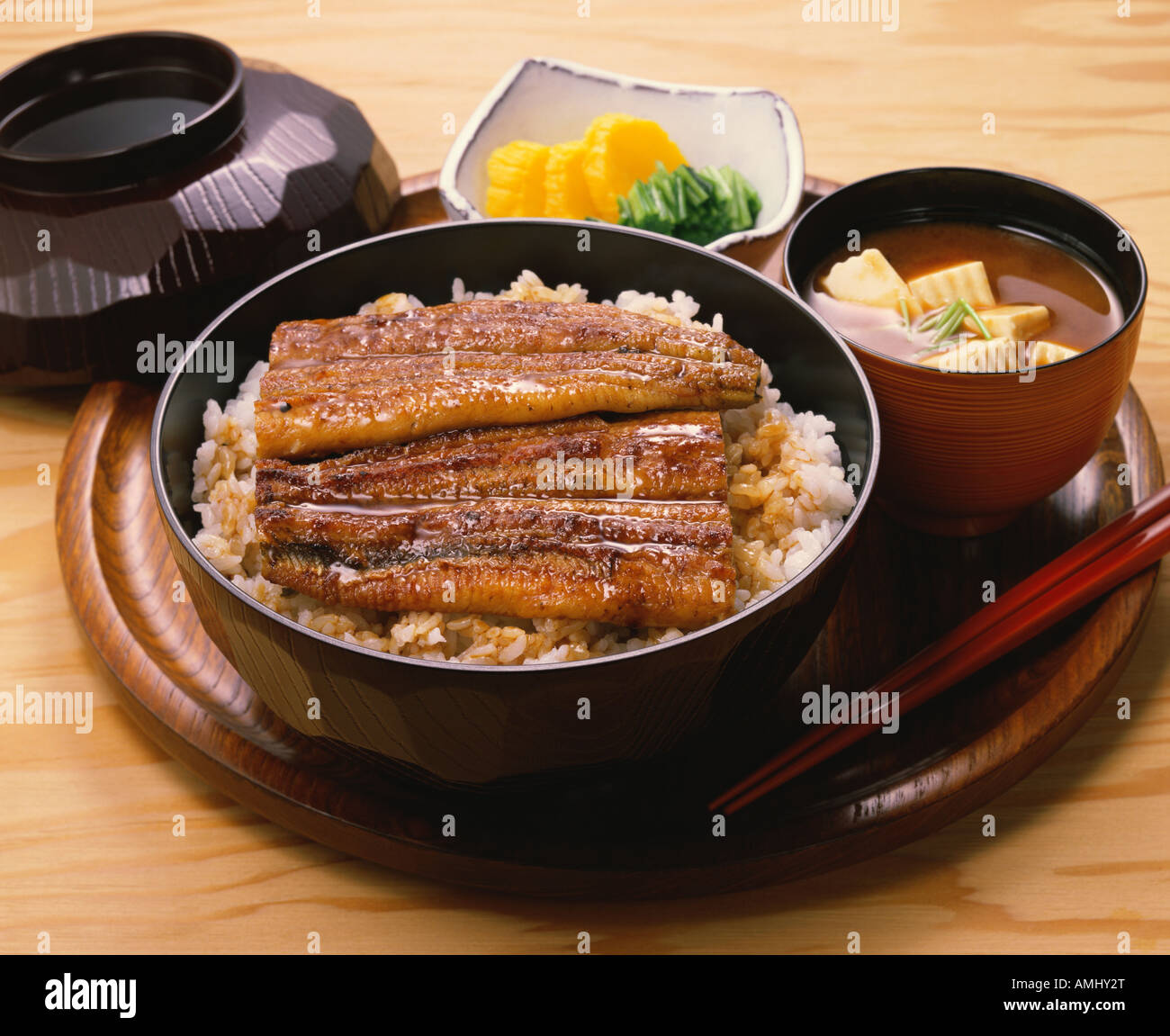 Steamed rice with grilled eel Stock Photo - Alamy