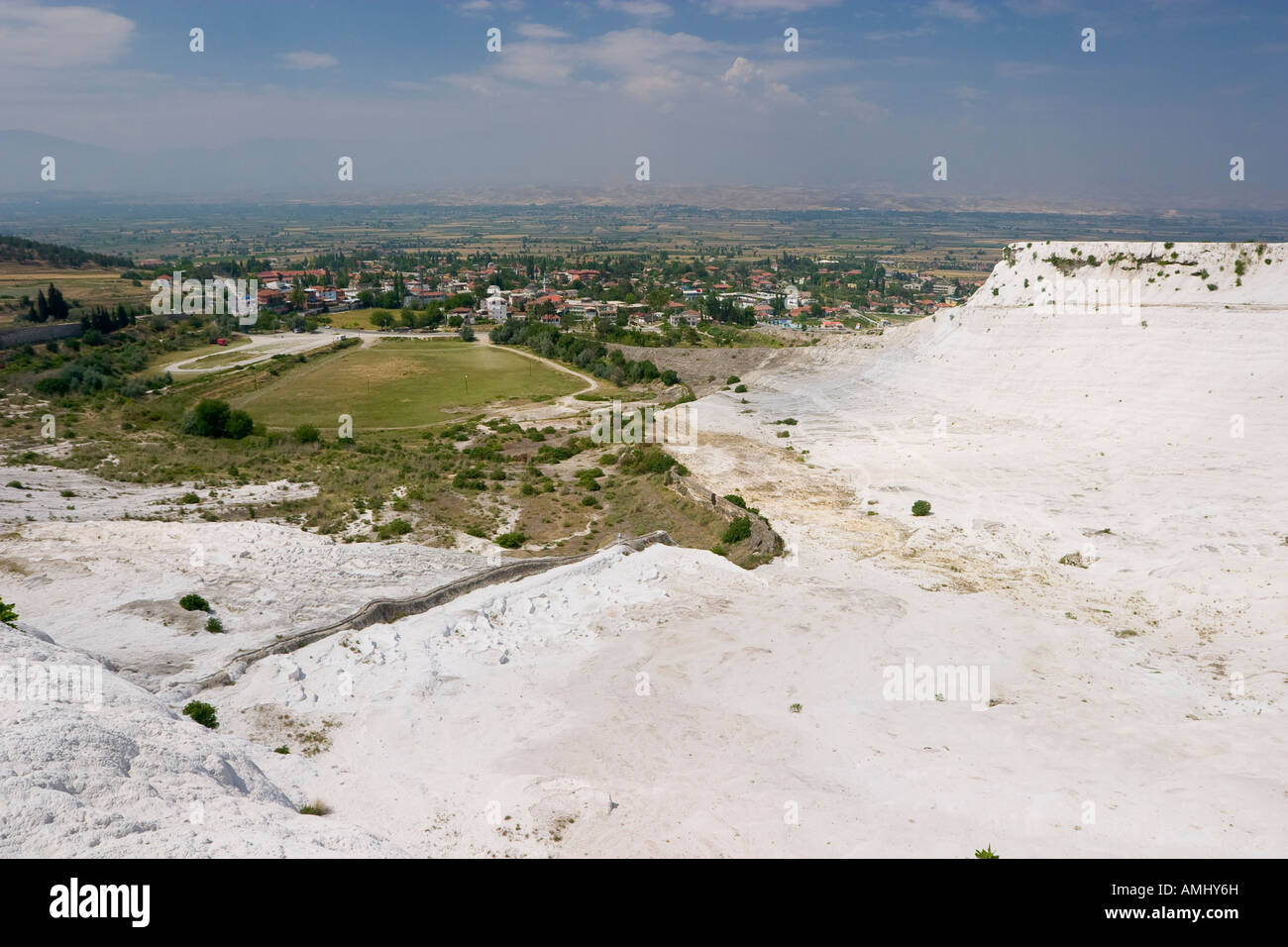 View of the travertine rocks Pamukkale ancient Hierapolis Turkey Stock ...
