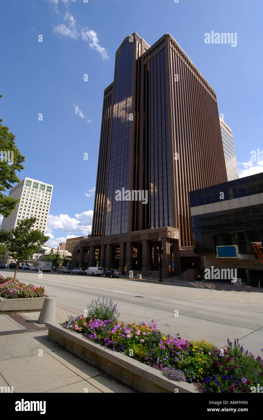 Eagle Gate Plaze and Office Tower at Salt Lake City Utah UT Stock Photo ...