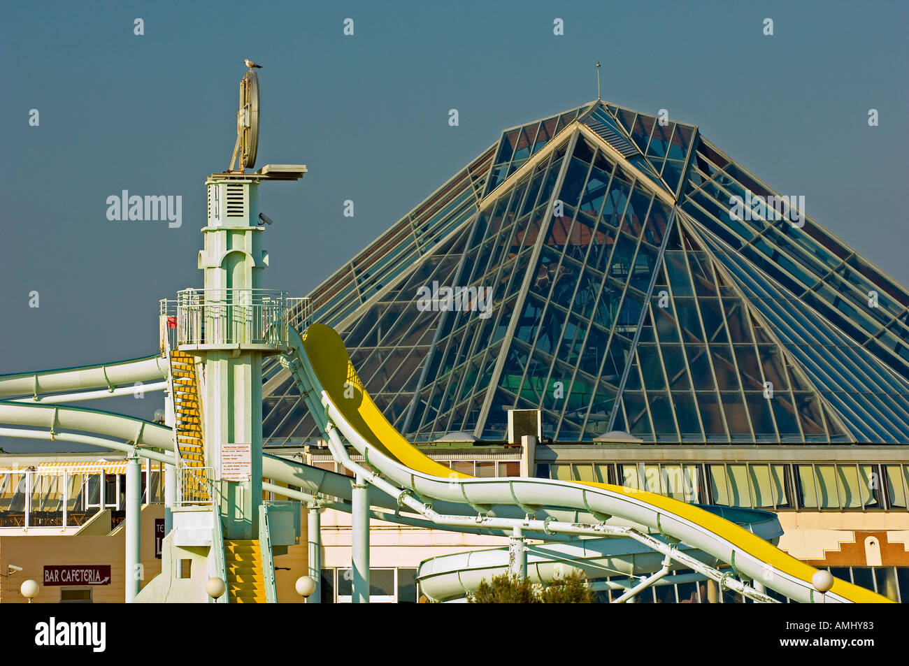 Aqualud water activity centre on the beach at Le Touquet France Stock ...