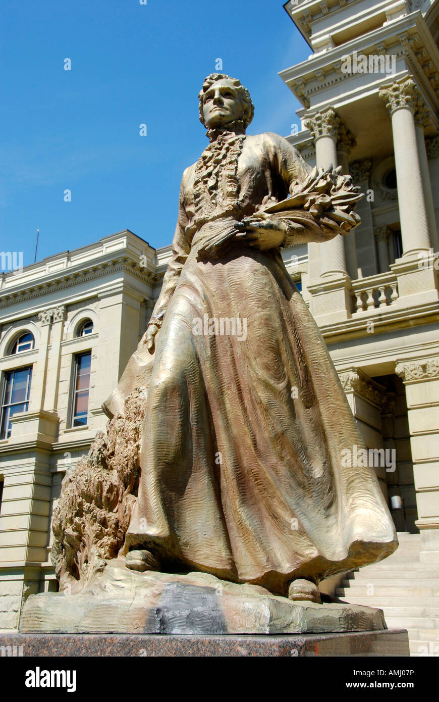 Statue of Esther Hobart Morris at The State Capitol Building at ...