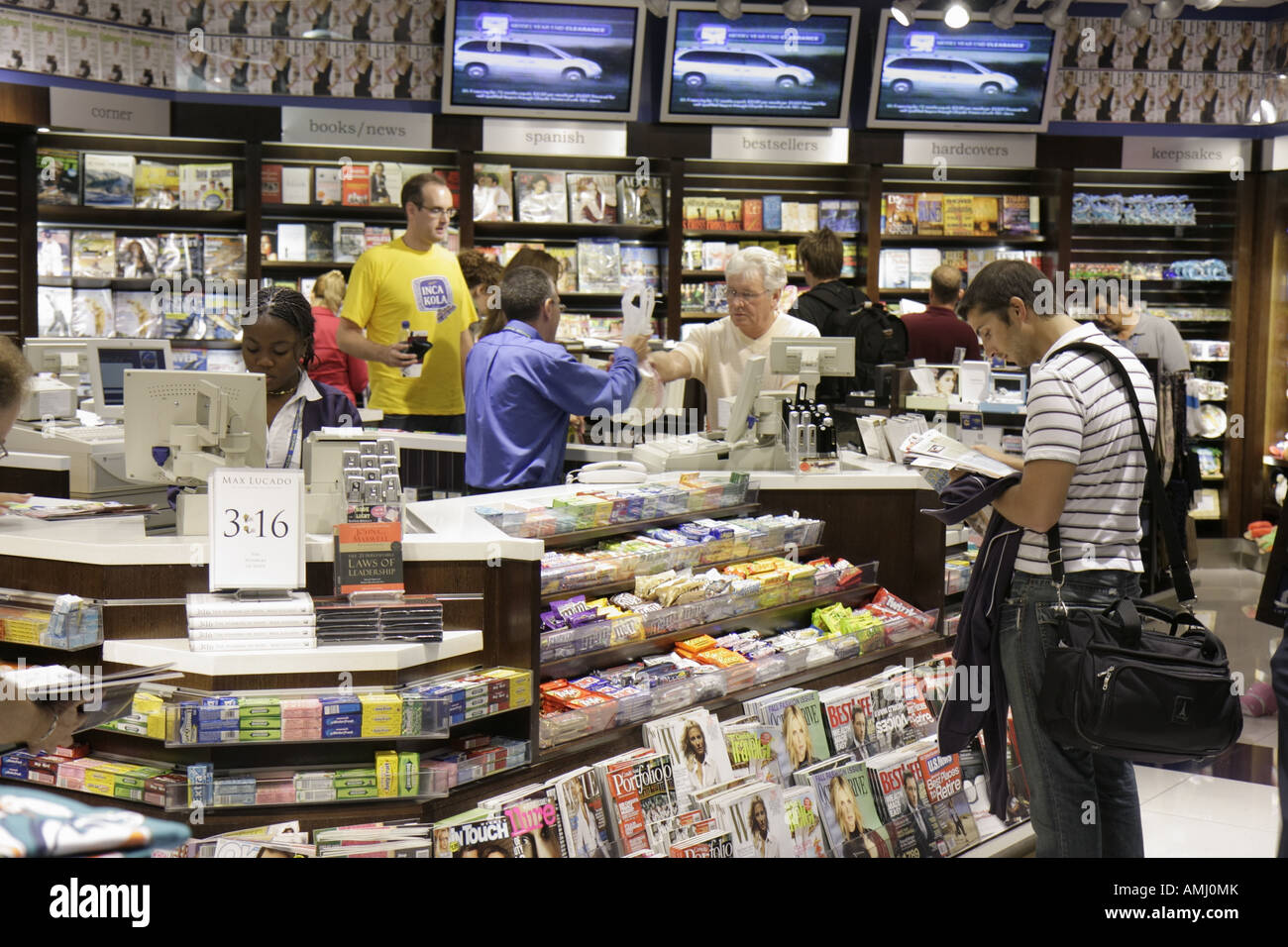 Miami Florida,International Airport,newsstand newspaper vendor booth ...