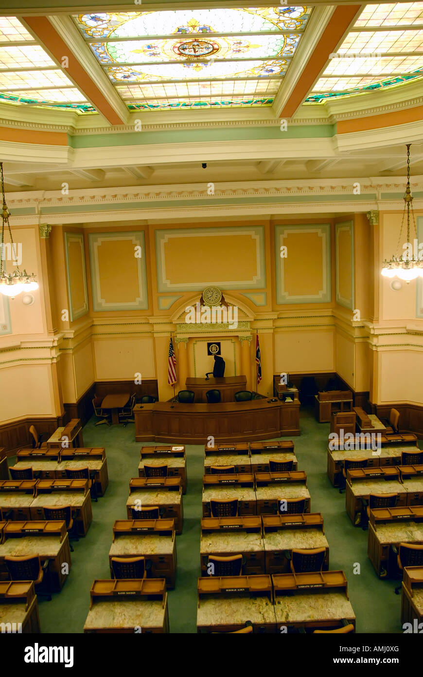 Senate chambers at The State Capitol Building at Cheyenne Wyoming WY ...