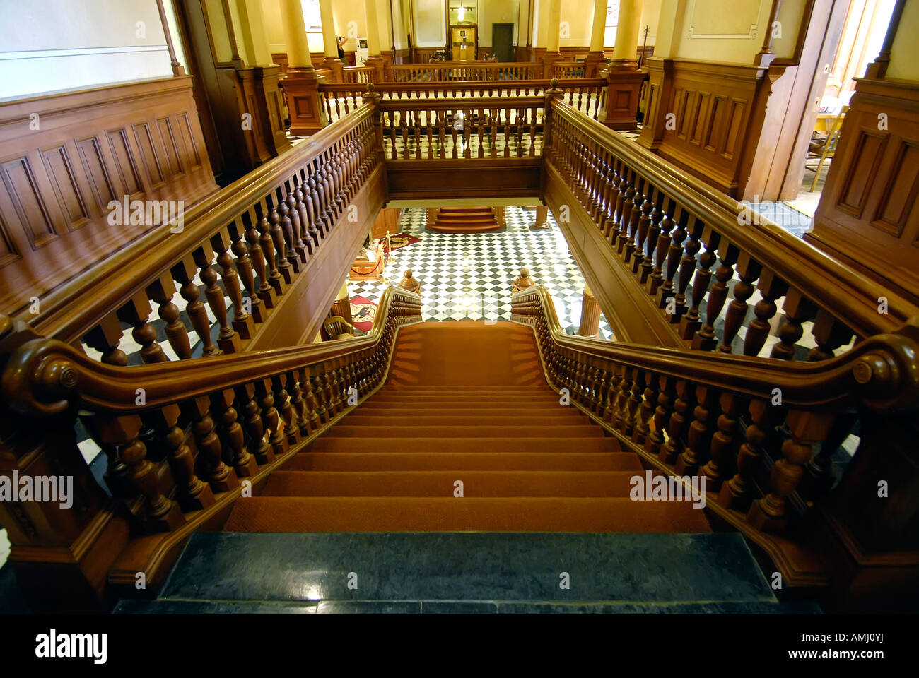 Staircase at The State Capitol Building at Cheyenne Wyoming WY Stock ...