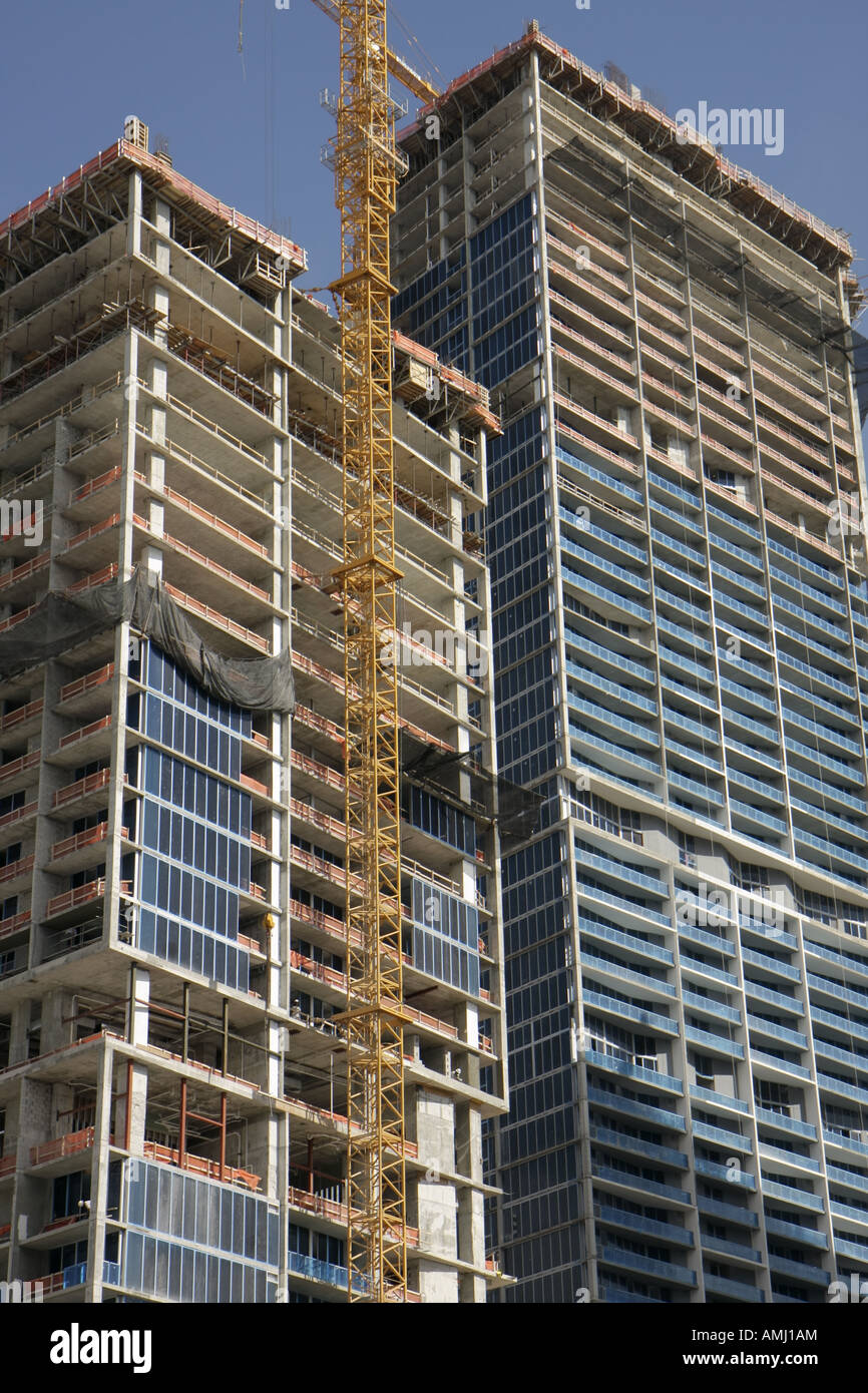 Miami Florida,Brickell Avenue,under new construction site building ...