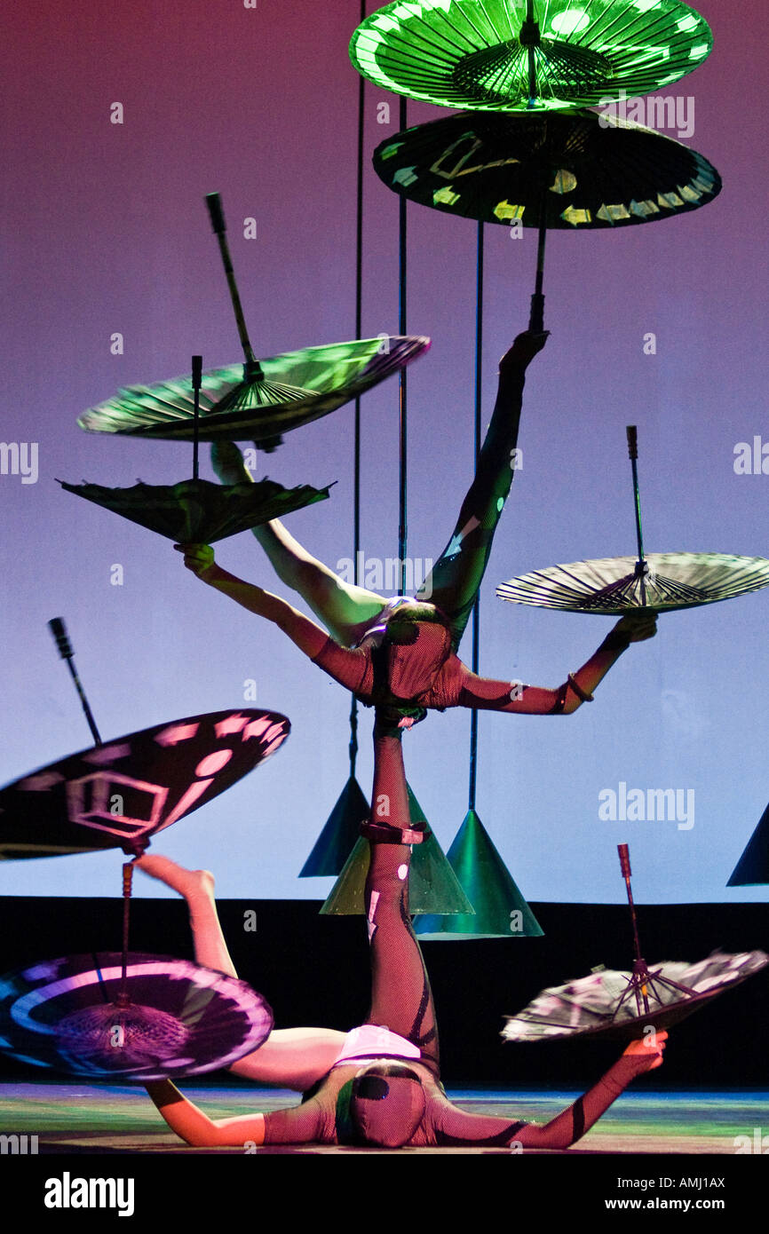 Umbrella Balancing Chinese National Acrobatics Troupe Universal Theatre ...