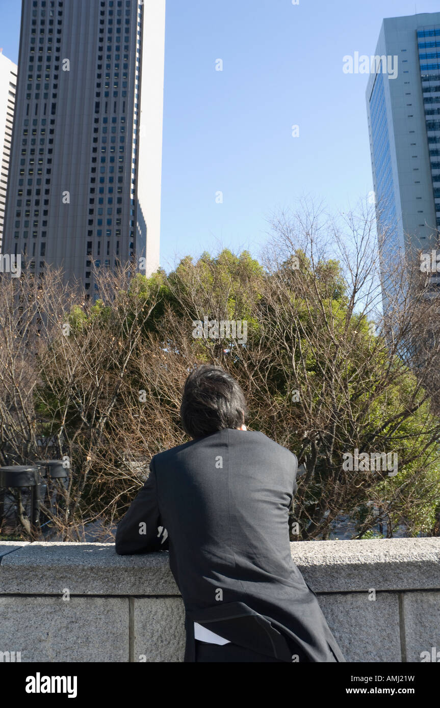 Businessman standing, rear view Stock Photo - Alamy