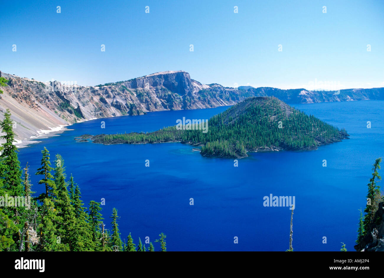 USA, Oregon, Crater Lake Nationalpark, Wizard Island Stock Photo - Alamy