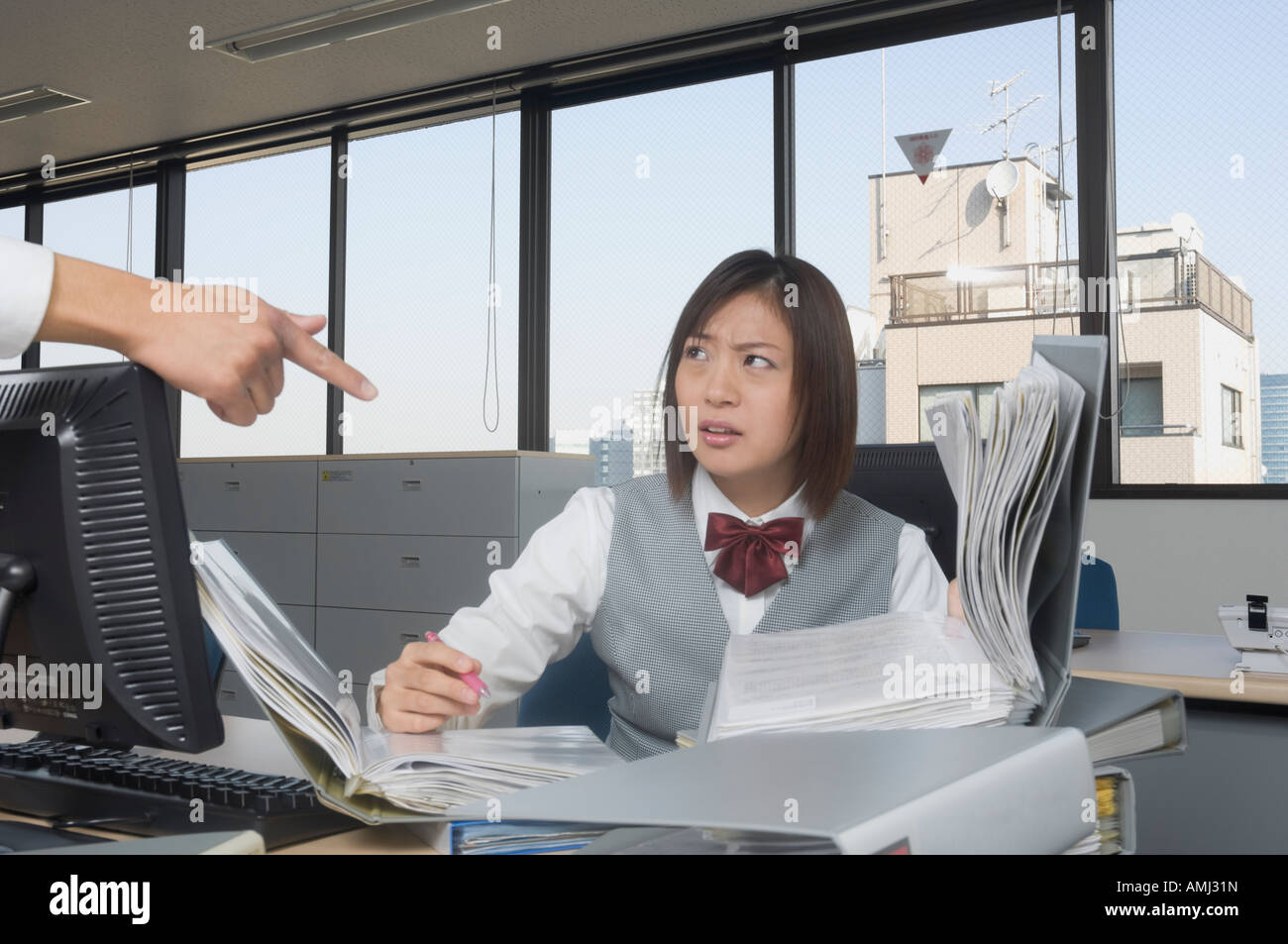 Office worker in trouble Stock Photo - Alamy