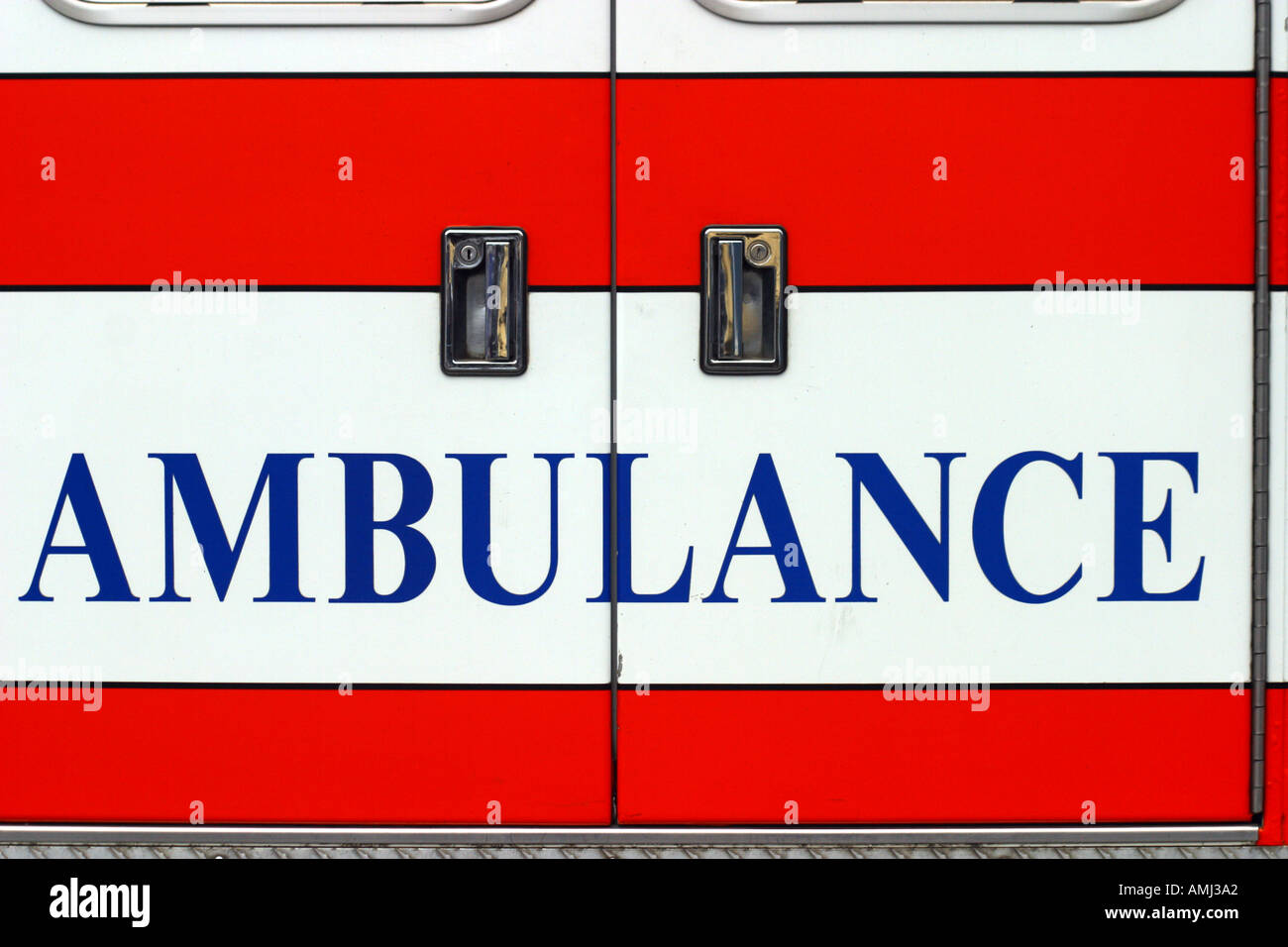 Side view of an ambulance or paramedic vehicle Stock Photo - Alamy