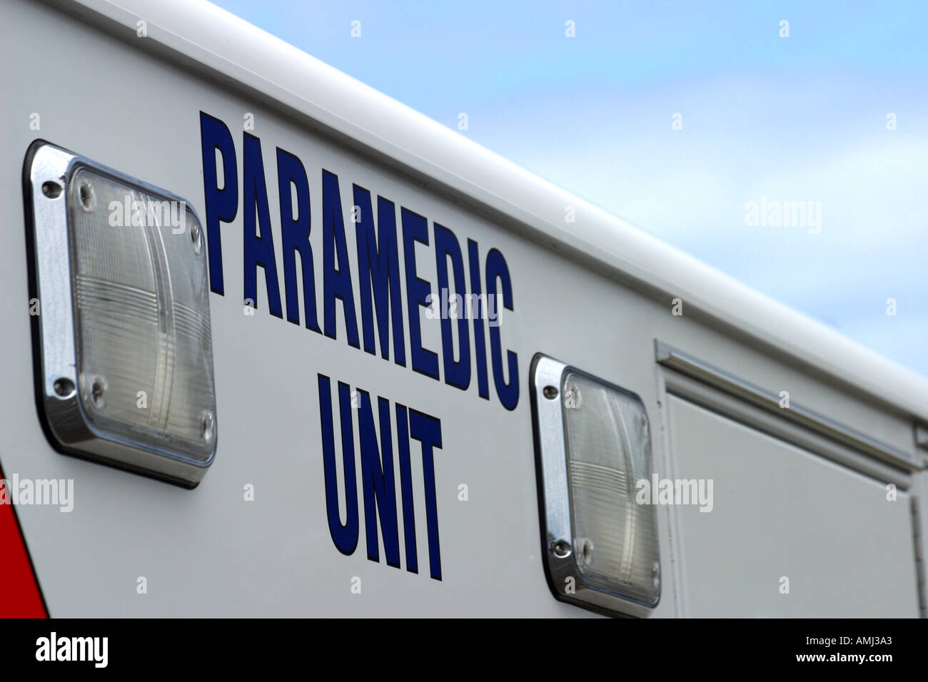 View of an ambulance or paramedic vehicle Stock Photo - Alamy