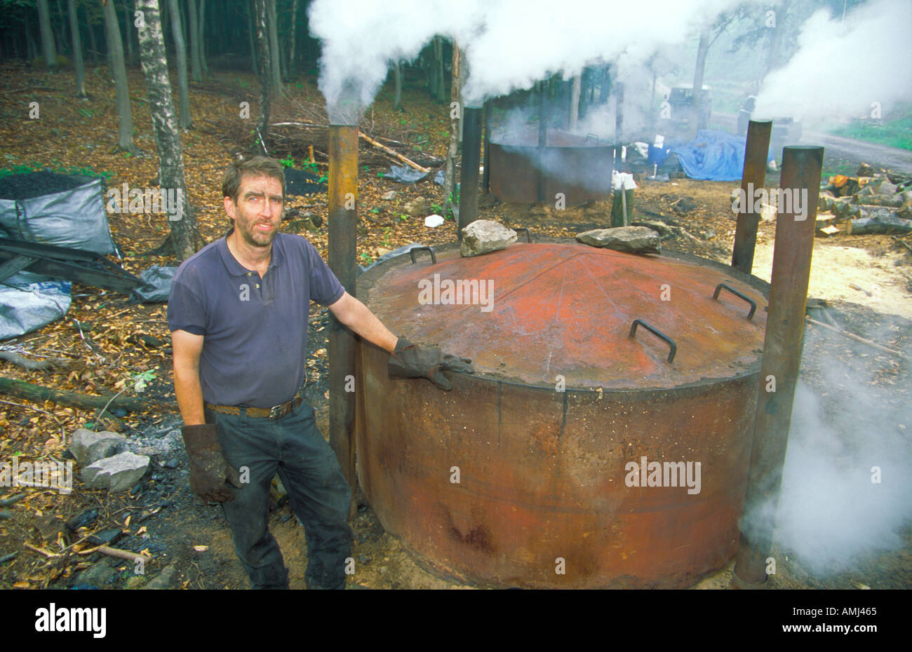 Ian Taylor a charcoal burning the modern way in the lake district ...