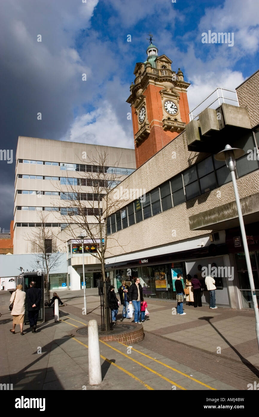 Nottingham, old Victoria station clock tower Stock Photo - Alamy